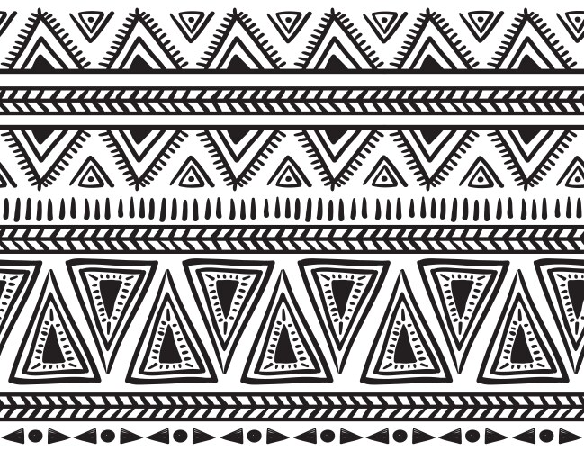 Tribal seamless pattern with abstract feathers Vector Image