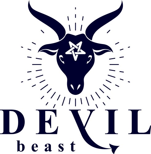 Satan goat baphomet 2 Royalty Free Vector Image