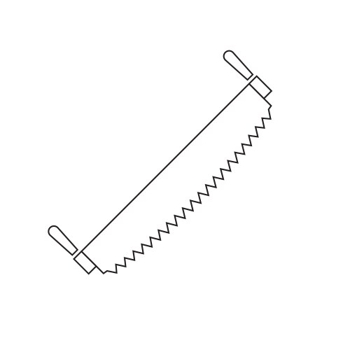 Two man saw icon simple style Royalty Free Vector Image