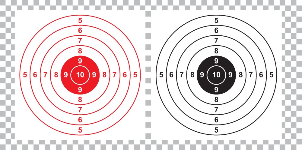 Blank arrow target gun paper shootin – Royalty-Free Vector | VectorStock