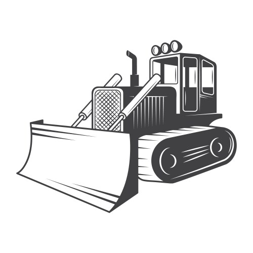 Bulldozer e Royalty Free Vector Image - VectorStock