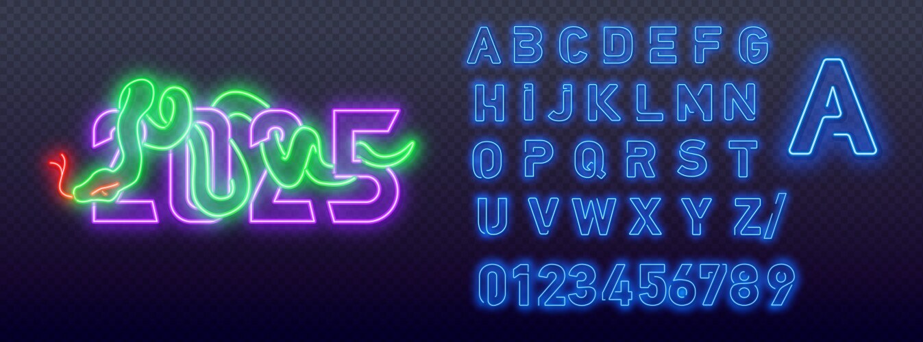 2025 cobra neon sign modern glowing banner design Vector Image