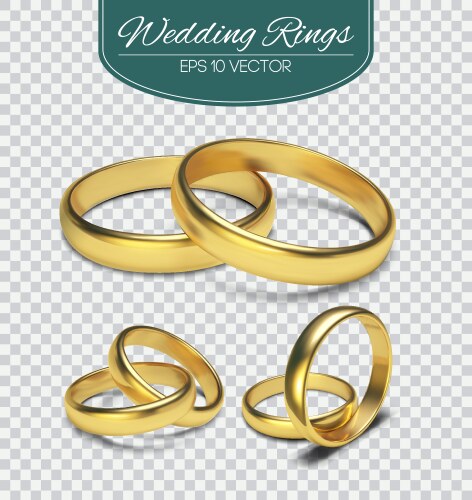 Golden wedding rings 3d Royalty Free Vector Image