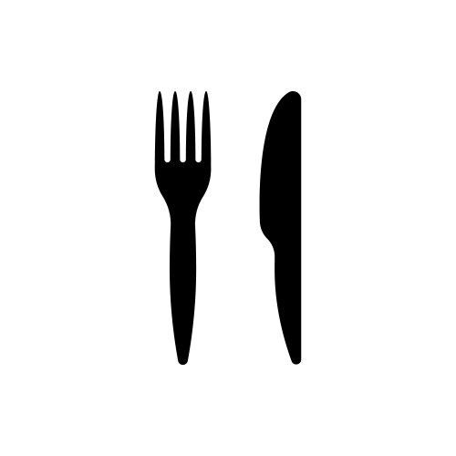 Black fork icon on white background Royalty Free Vector
