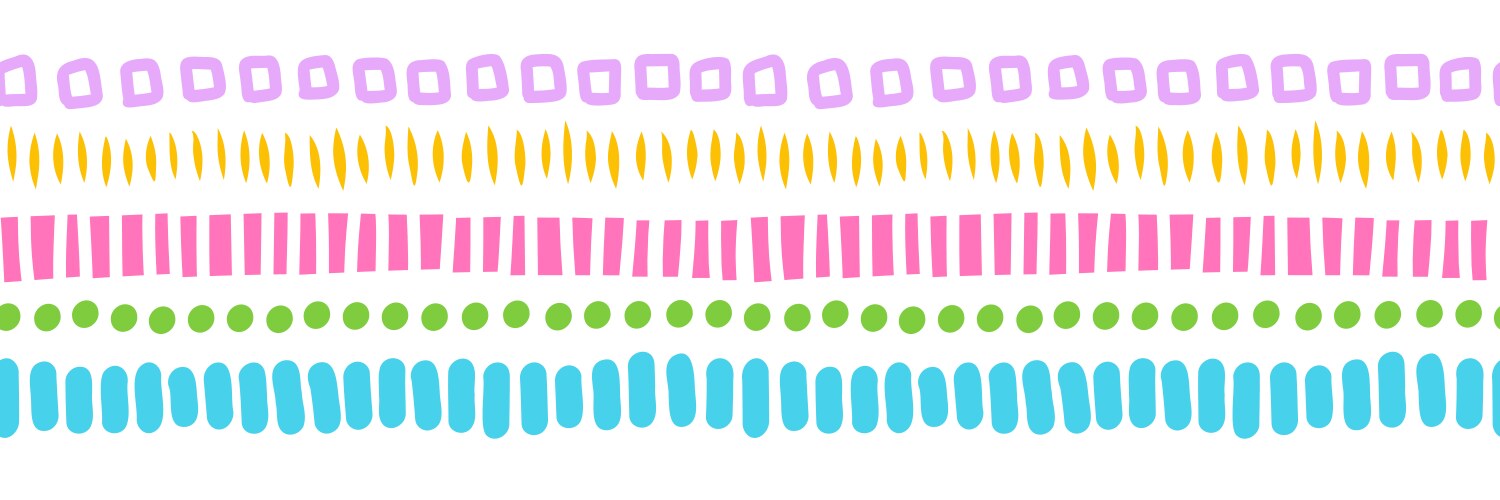 Heart shapes seamless border repeating Royalty Free Vector