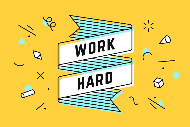 Work hard stay humble lettering typography Vector Image