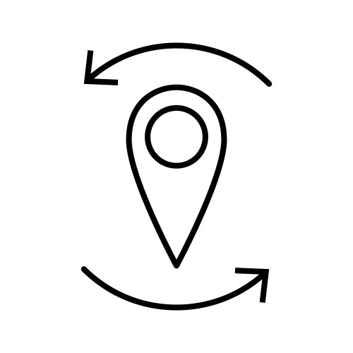 Map distance measuring icon marker pointer Vector Image