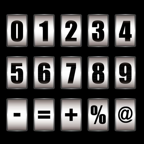 Alphabet ticker board Royalty Free Vector Image