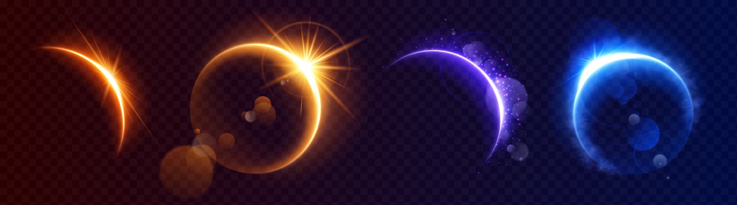 Moon phases and eclipse Royalty Free Vector Image