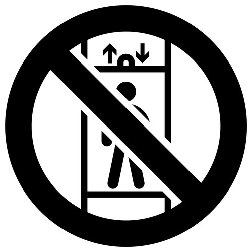 Do not use elevator sign lift Royalty Free Vector Image