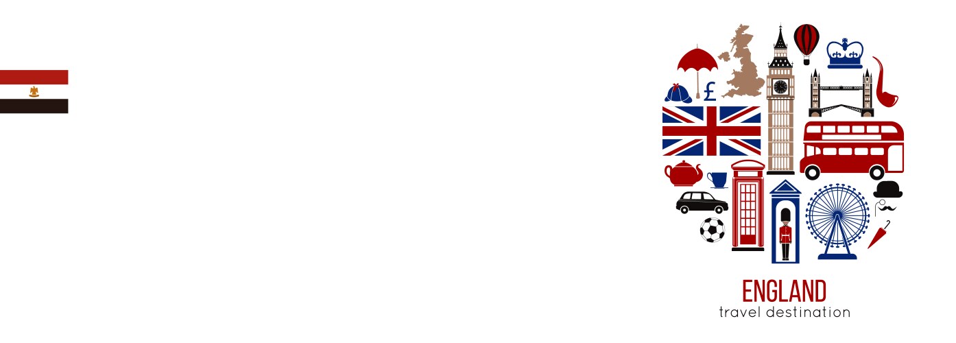 England uk sightseeing landmarks and famous Vector Image