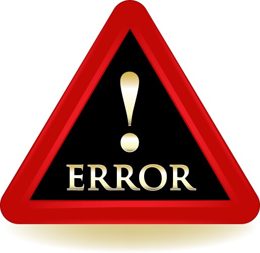 Exclamation warning sign Royalty Free Vector Image