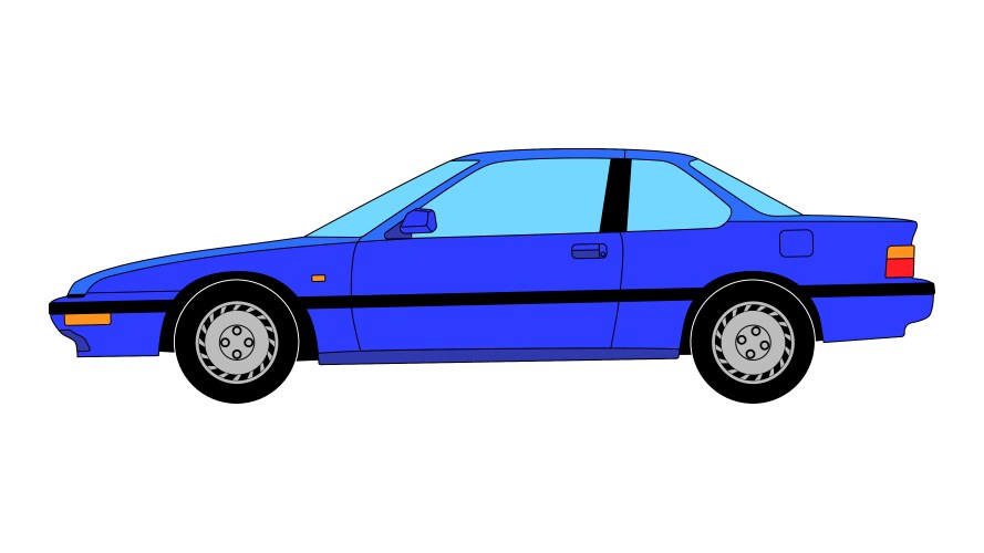 Honda prelude 1987 Royalty Free Vector Image - VectorStock