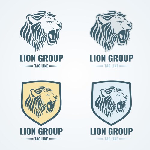 Lion with hand-drawn lettering roar Royalty Free Vector