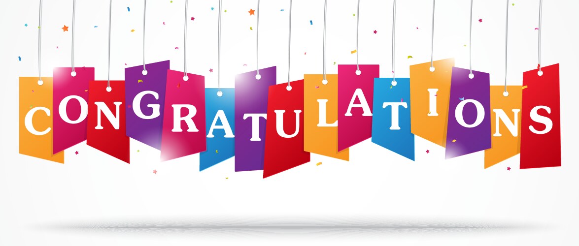 Congratulations celebration design Royalty Free Vector Image