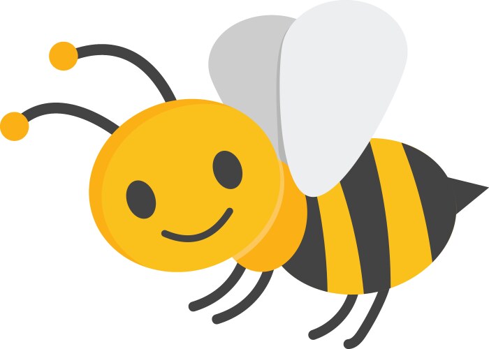 Bee cartoon bee a character design Royalty Free Vector Image