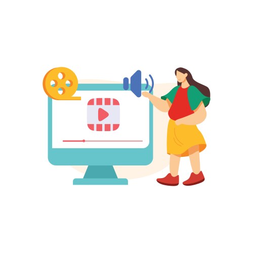 Video editing Royalty Free Vector Image - VectorStock