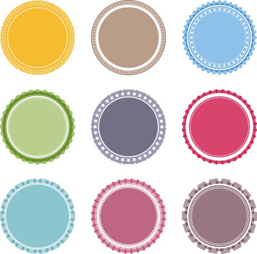 Round paper label on balloons Royalty Free Vector Image