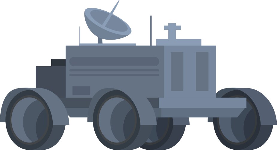 Cartoon lunar rover exploration vehicle Royalty Free Vector