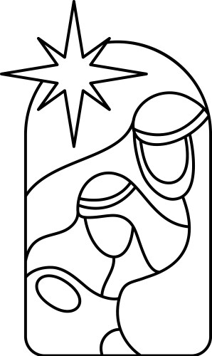 Holy family line drawing Vector Images & Graphics for Commercial Use ...