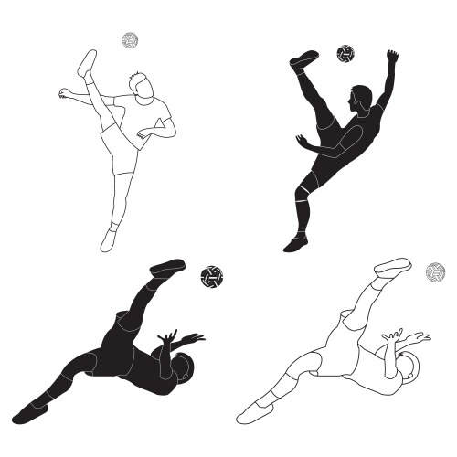 Takraw player logo design Royalty Free Vector Image