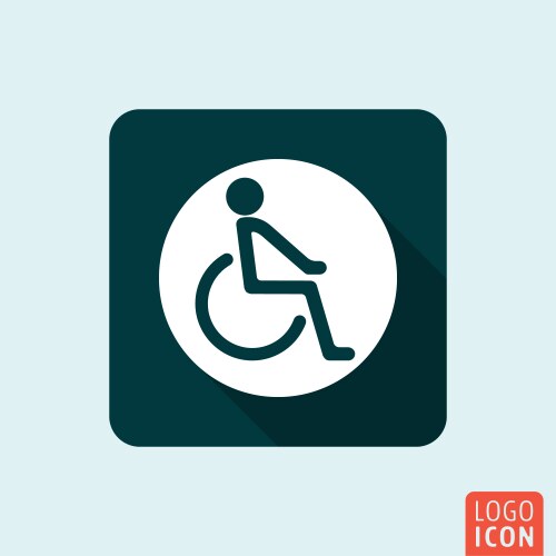 Handicap labels and signs disabled people icons Vector Image