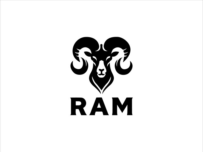 Ram logo design Royalty Free Vector Image - VectorStock