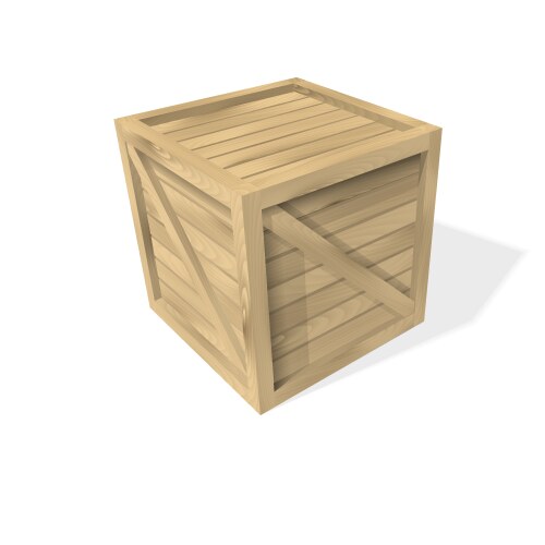Wooden boxes in different colors Royalty Free Vector Image