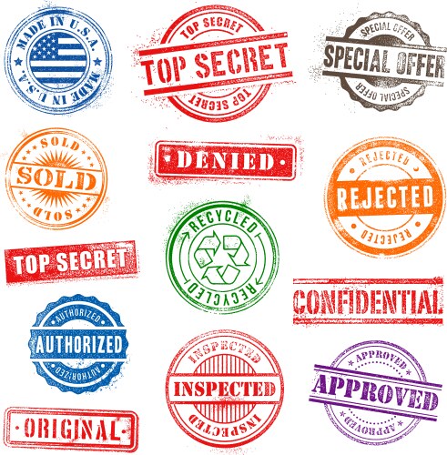 Set of rubber stamps Royalty Free Vector Image