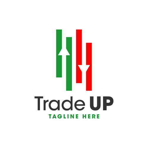 Digital stock trading logo Royalty Free Vector Image