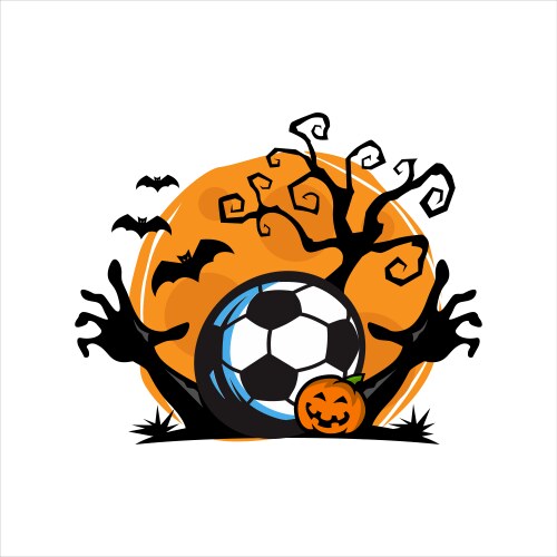 Football halloween theme Royalty Free Vector Image
