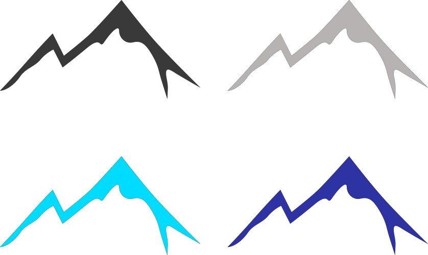 Simple mountains icons sign symbol logo Royalty Free Vector