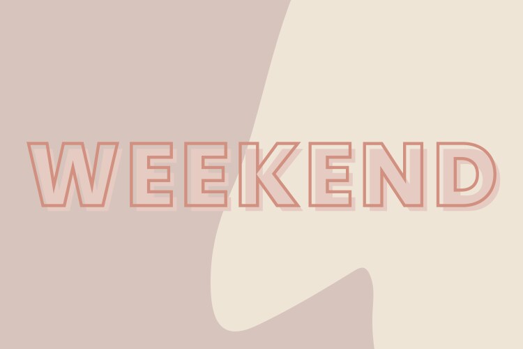 Happy weekend quote on colorful background Vector Image