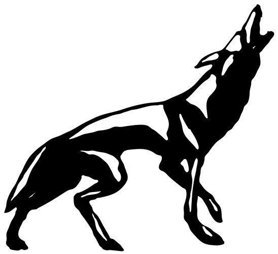 Howling wolf Royalty Free Vector Image - VectorStock