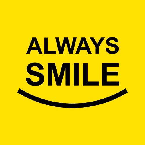 Word smile day template design Royalty Free Vector Image