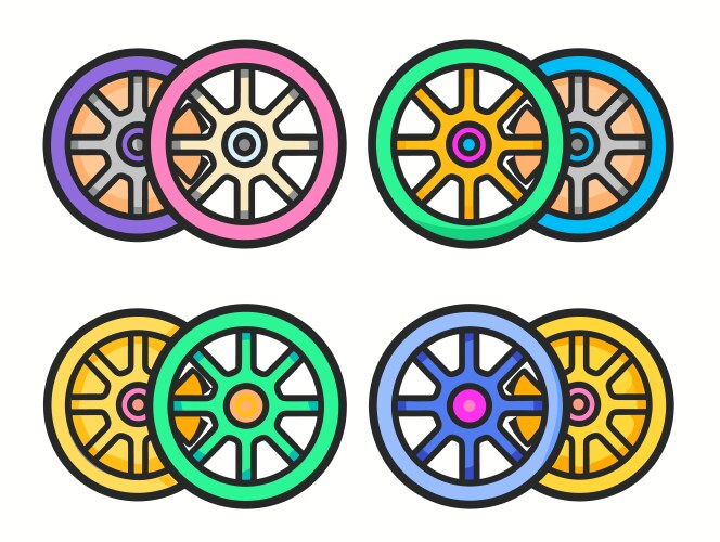 Four Wheel Vector Images (over 3,500)
