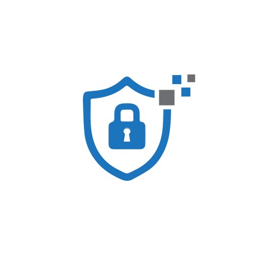 Security logo icon design cyber Royalty Free Vector Image