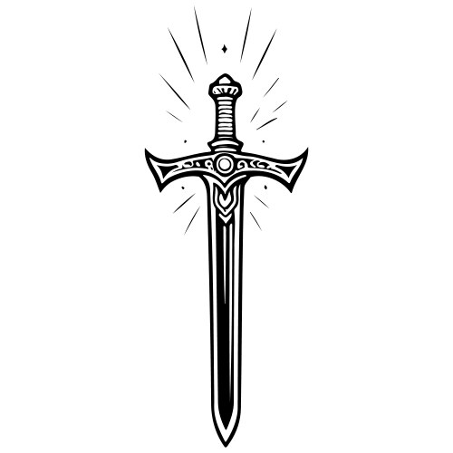 Sabre clip art cartoon Royalty Free Vector Image