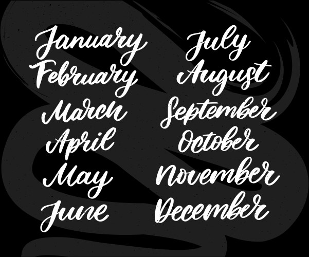 Months Names Font Vector Images (over 570)