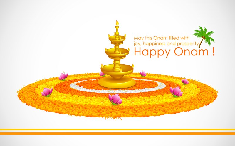Happy Onam Celebration Royalty Free Vector Image