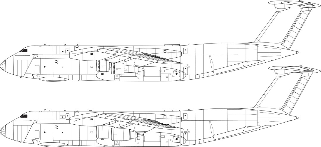 Lockheed c-130 hercules Royalty Free Vector Image