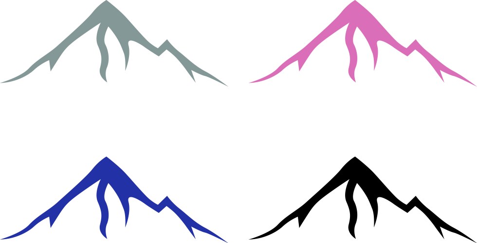 Simple mountains icons sign symbol logo Royalty Free Vector