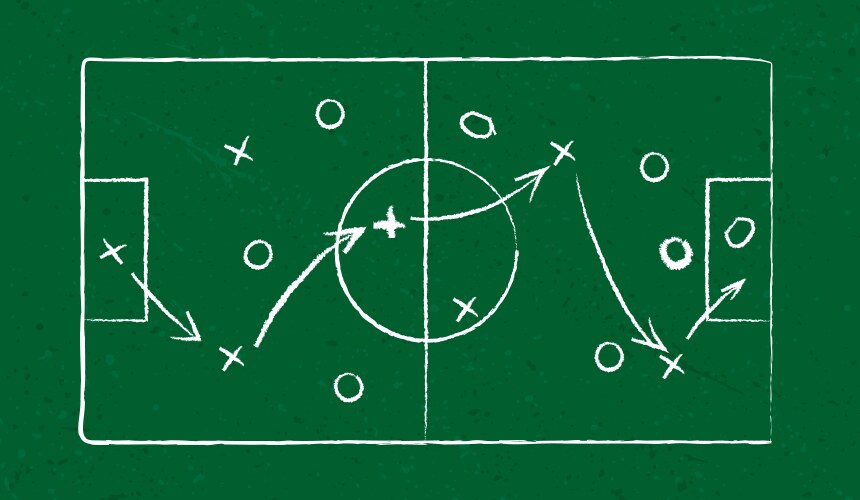 Football playing field Royalty Free Vector Image