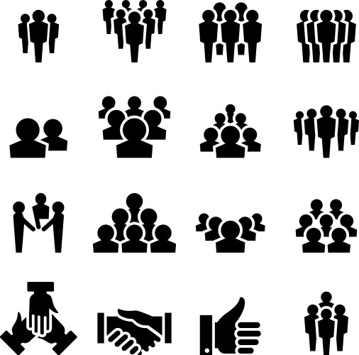 Team icon set Royalty Free Vector Image - VectorStock