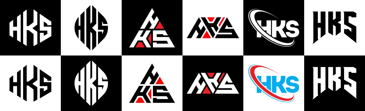 HKS Letter Logo - Hexagon & Circle Variations – Royalty-Free Vector ...
