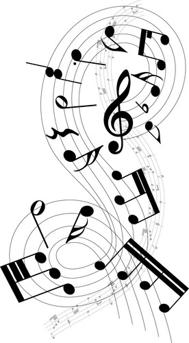 Music notes musical elements Royalty Free Vector Image