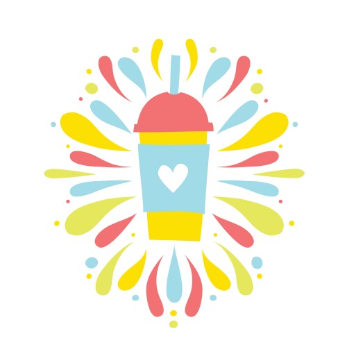 Cartoon doodle of colourful bowls and plates Vector Image