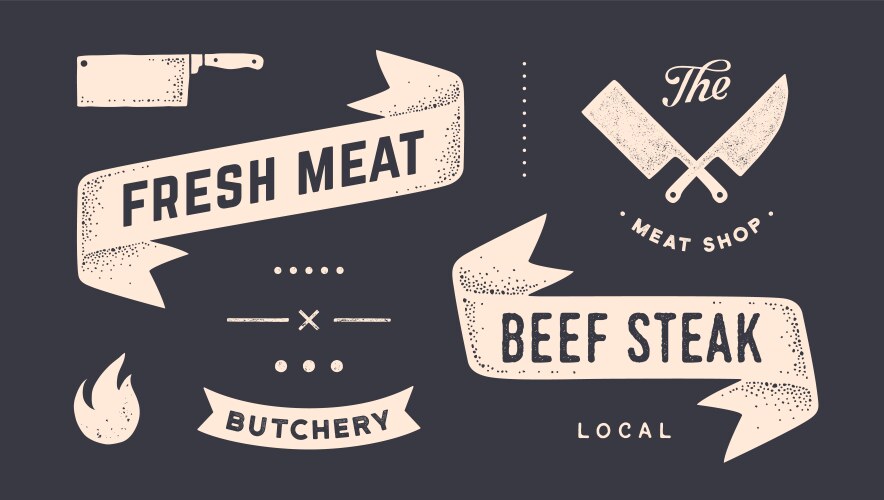 Special menu vintage ribbon Royalty Free Vector Image