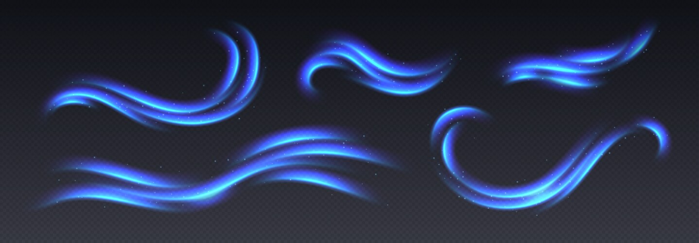 Realistic hot air flow effect on transparent Vector Image