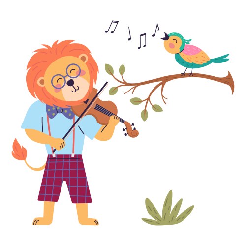 Animal music the orchestra fauna turns zoo Vector Image